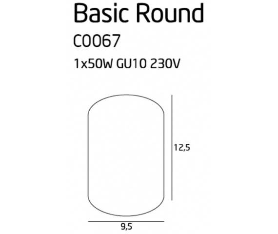 Lampa natynkowa oprawa Basic Round I C0067 Maxlight biała oprawa w nowoczesnym stylu ...