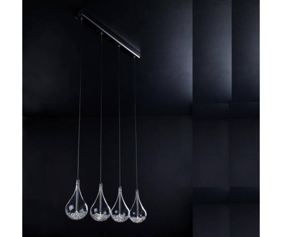Lampa wisząca Perle P0226-04H-B5RK Zuma Line Poczwórna nowoczesna lampa ...